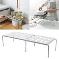 Expandable Stackable Kitchen Cabinet Shelf Organizer Storage Space