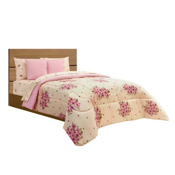 Edredón Con Sabanas y Cojines King Size Beige Elefantito Durazno Dos ...