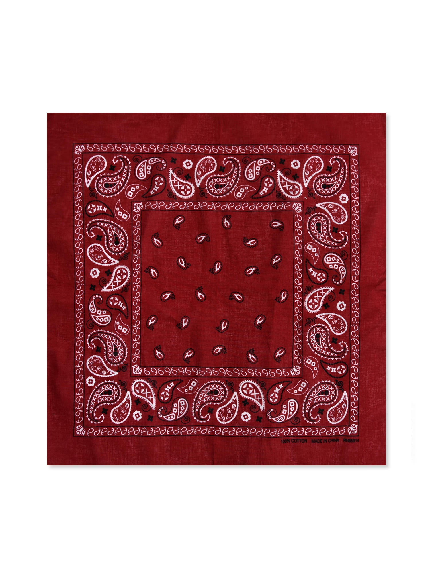 12 BURGUNDY Paisley Bandana Mask Headband Scarf Face Covering | 100% ...