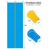Joyfy 30ft x 6ft Water Slide, Heavy Duty Lawn Water Slide with Built-in ...