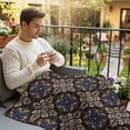 Brown Vintage Floral Fleece Throw Blanket Country Retro Exotic ...