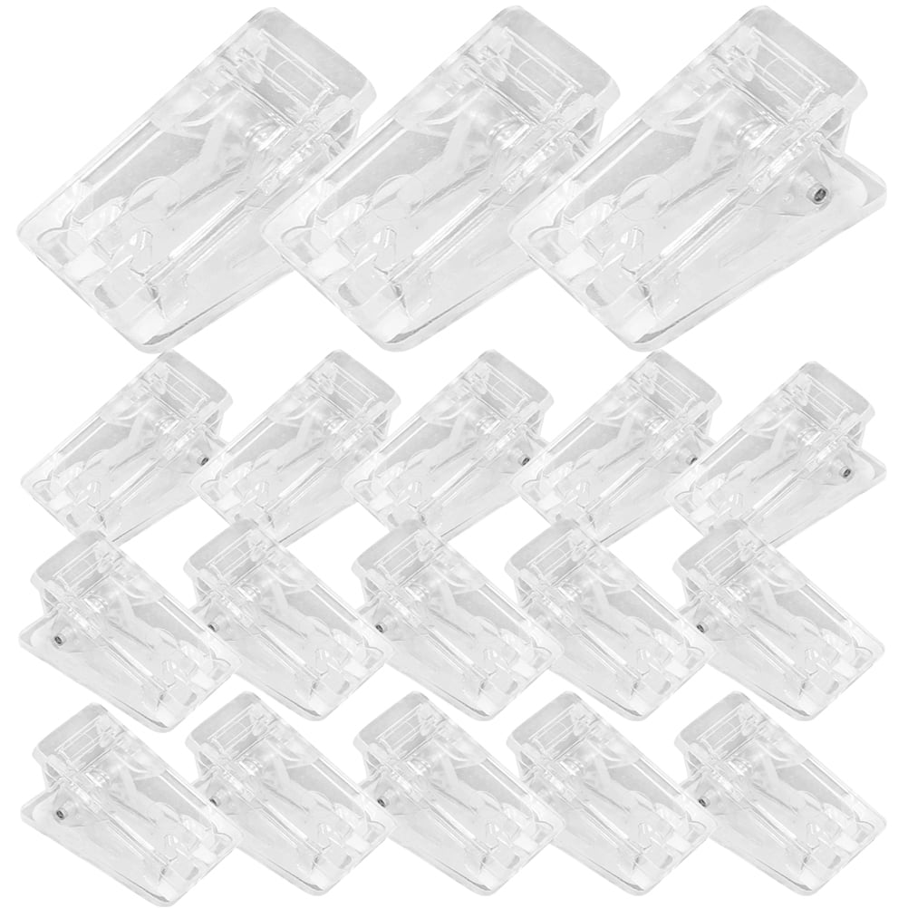 50Pcs Transparent Spring Clips Wall Tapestry Clips Plastic Sticky Photo ...