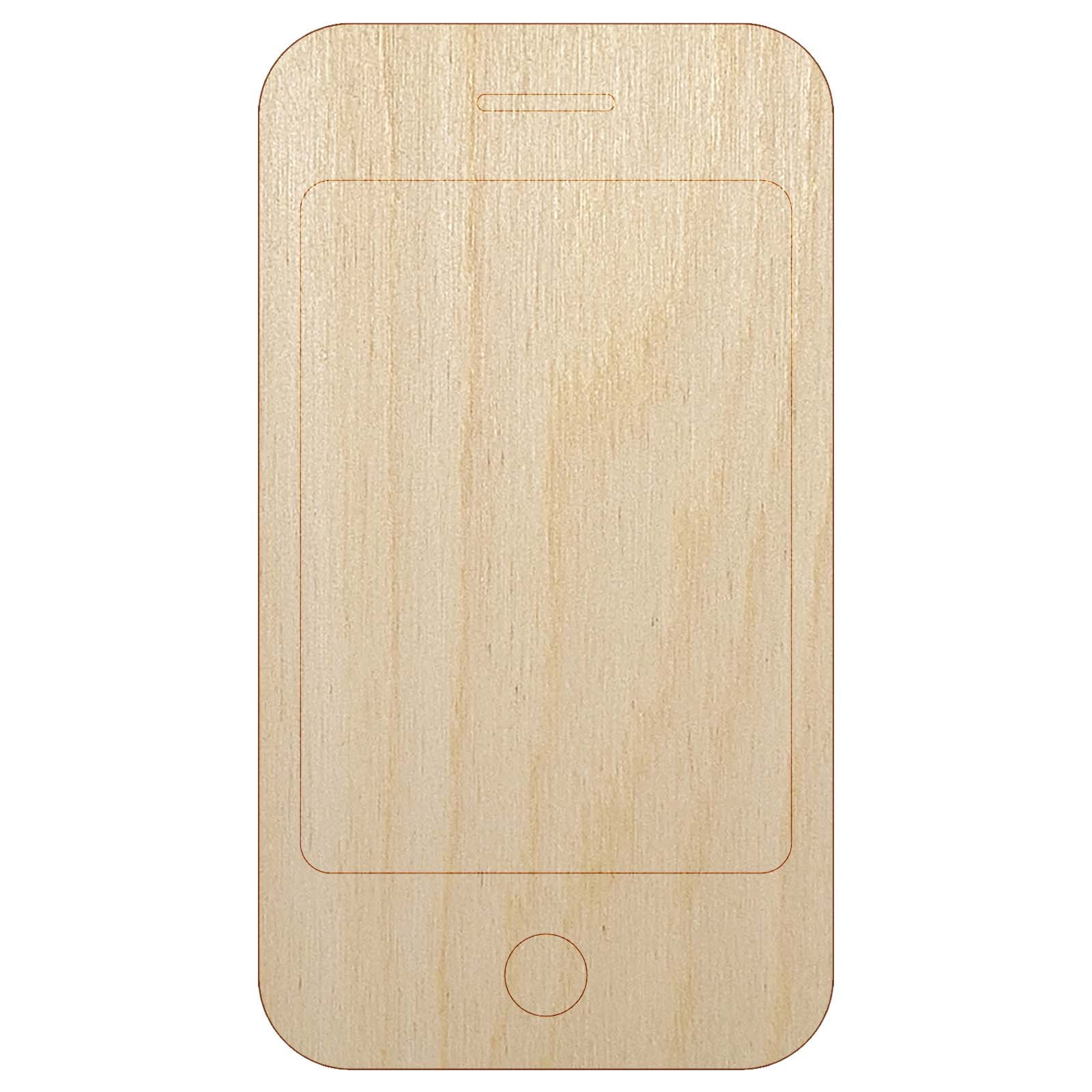 Mobile Tablet Phone Wood Shape Unfinished Piece Cutout Craft DIY ...