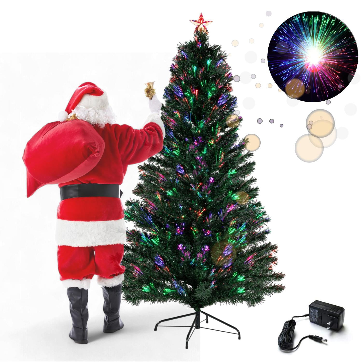 Árbol de Navidad 1.80 Mts LED Luces Integradas Pino Frondoso verde ...