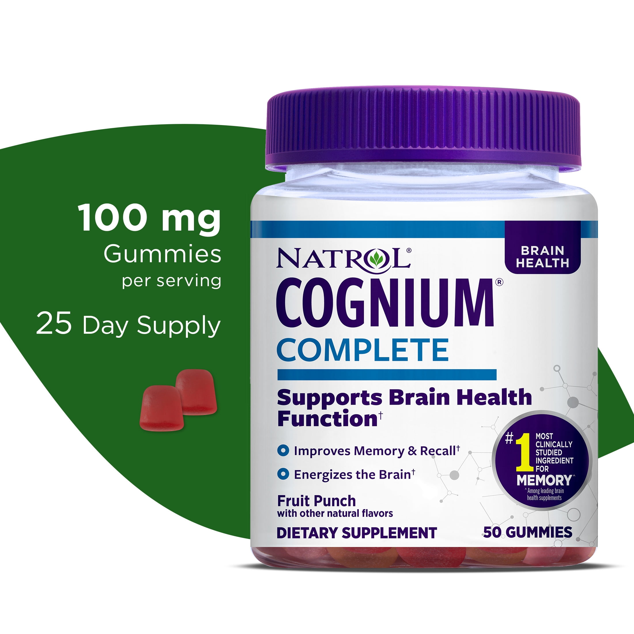 Natrol® Cognium Complete Gummies, Brain Health Support, Fruit Punch ...