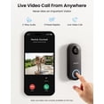 Video Doorbell WiFi Camera - Wired 2K Outdoor, 5G&2.4G WiFi, 4:3 Wide ...