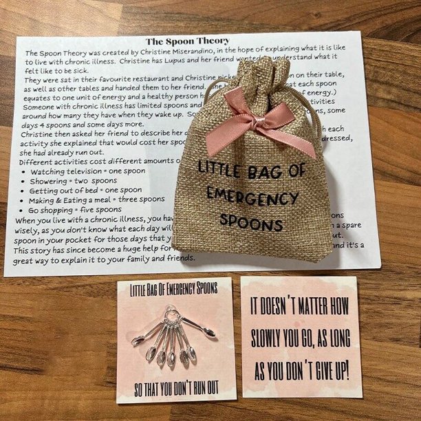Little Bag of Emergency Spoons, Spoon Theory Emotional Health ...