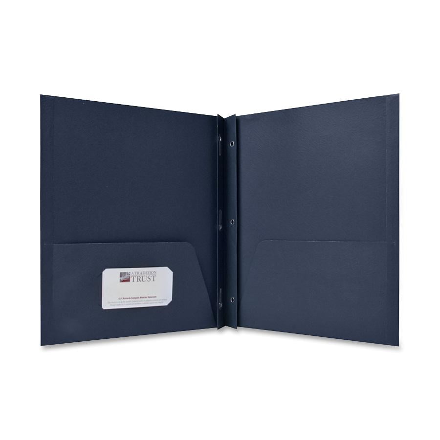 Sparco, SPR71443, 2-Pocket Folders with Fasteners, 25 / Box, Dark Blue ...