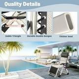 Ficisog Zero Gravity Chair with Side Table, Outdoor Padded Lounge Chair ...