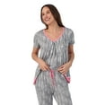 Secret Treasures Womens Sleepwear 2 Piece Knit Short Sleeve Top And