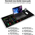 Cloth Desk Mat NonSlip Rubber Base Spill Proof Surfaces Oversized ...