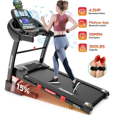 Famistar 4.5HP Folding Treadmill for Home with 15 Levels Auto Incline ...