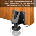 Black Heavy Duty Adjustable Furniture Levelers With Lock Nuts & Tools ...