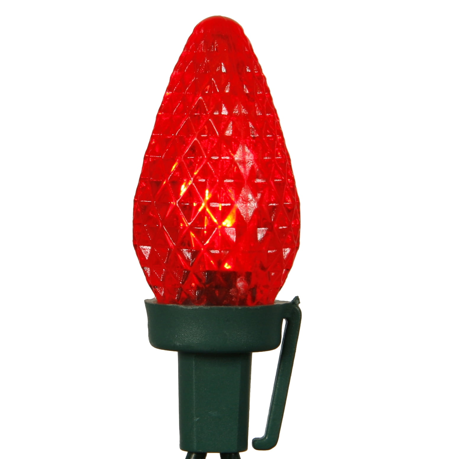 Vickerman 25 Red Twinkle C7 LED Light on Green Wire, 16' Christmas ...