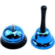 AUDeals Hand Bell Silver Steel Bell Ringing Bell with Handle Dinner ...