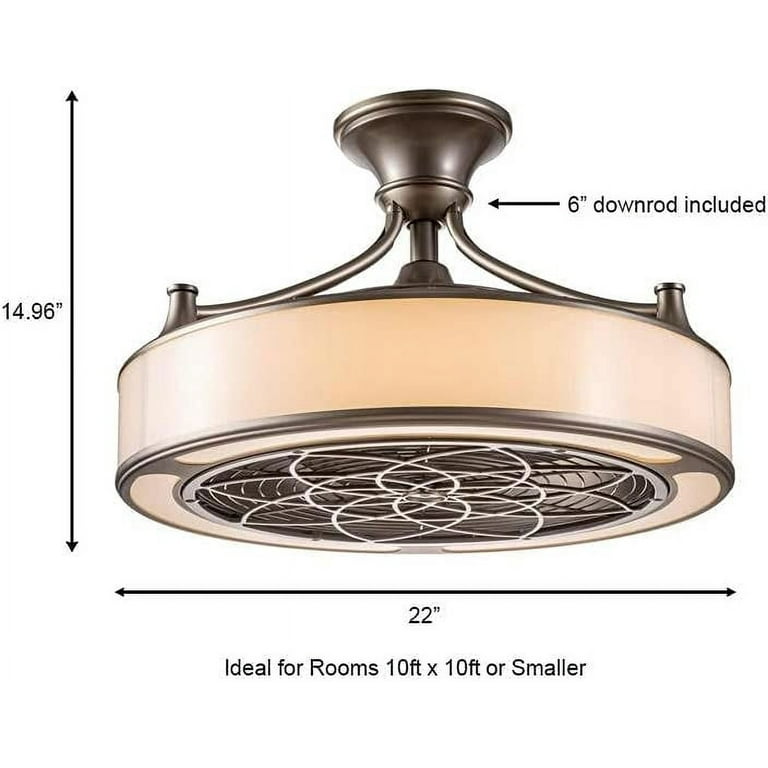 Stile Cf0110 Anderson 22 Indoor Outdoor Brushed Nickel Ceiling Fan ...