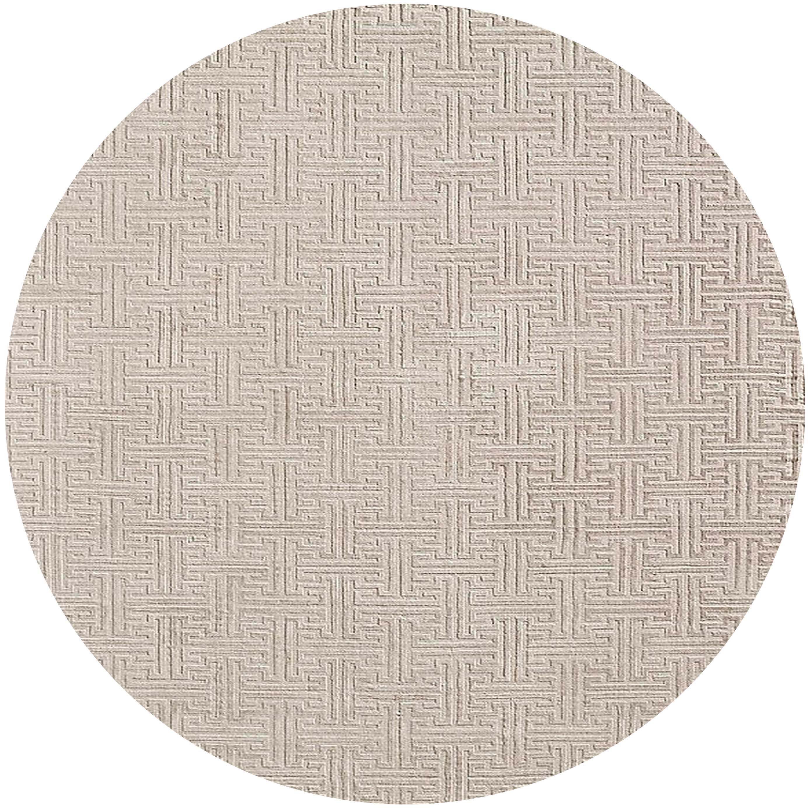 Ahgly Company Indoor Round Mid-Century Modern Desert Sand Beige Solid ...