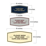 Fancy Please Wash Your Own Cups and Dishes Sign (Blue) - Small ...
