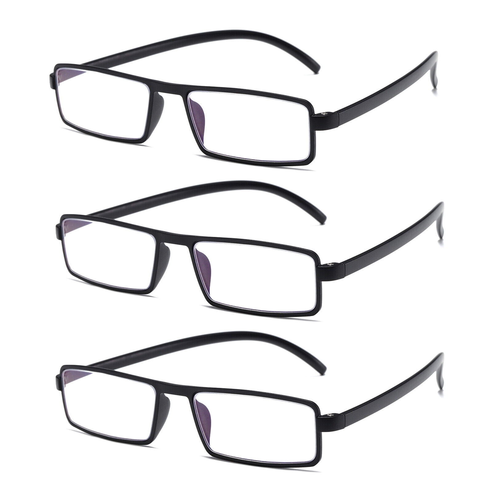 3PK Unisex Unbreakable Lightweight Reading Glasses Blue Light Blocking ...