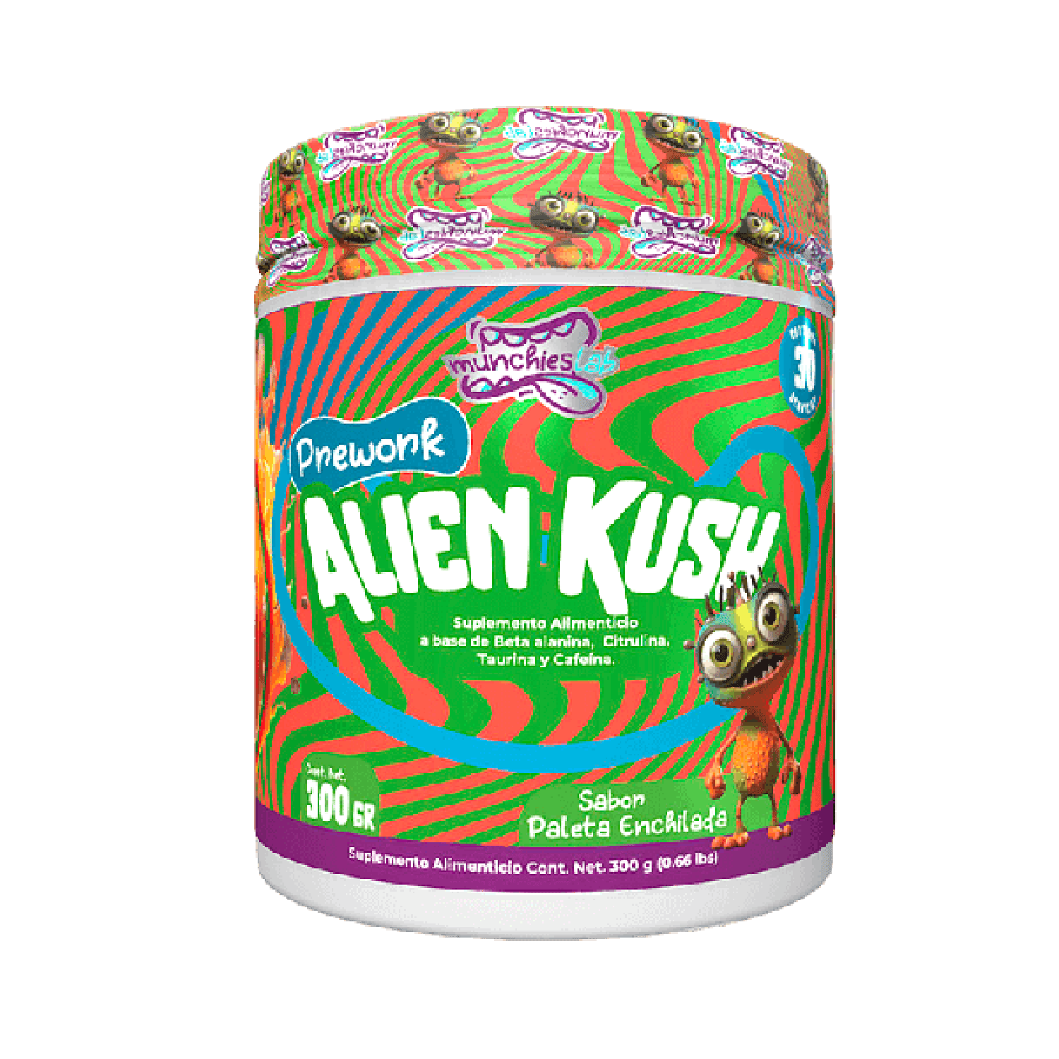 Paleta Enchilada Munchies Lab Prework Alien Kush 300gr verde | Bodega ...
