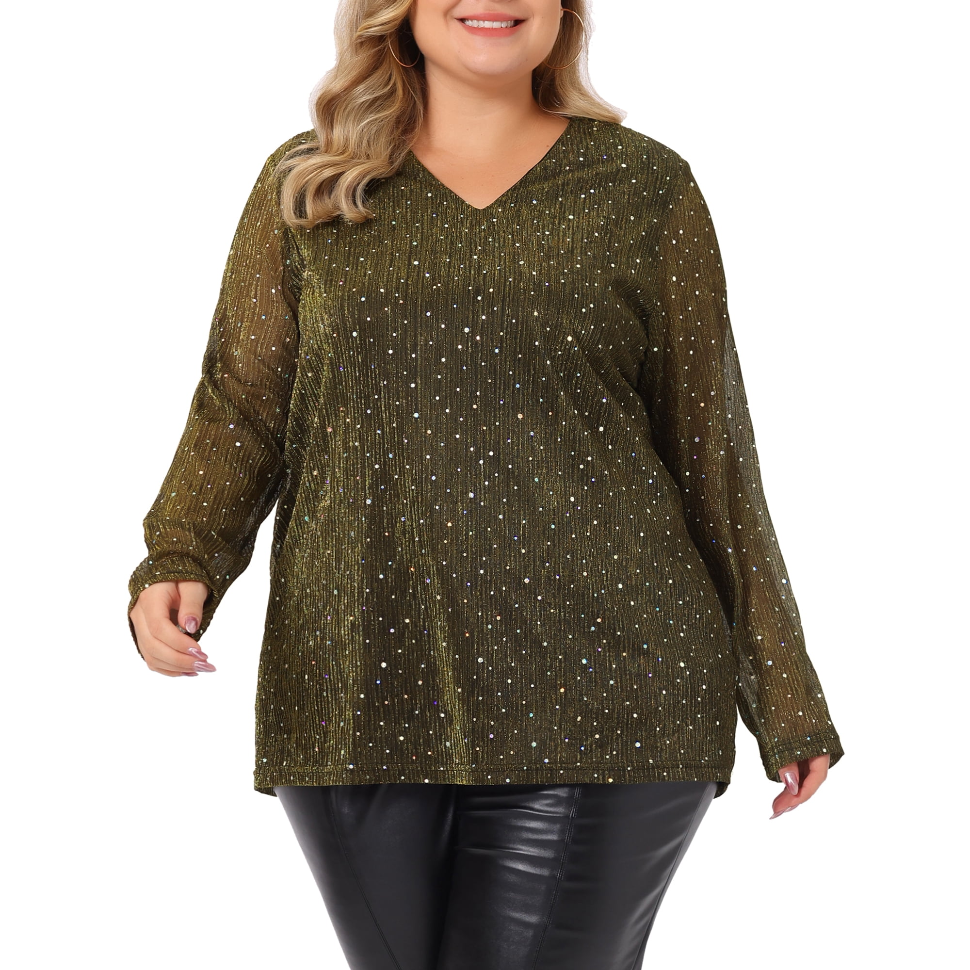 Click here for Grace & Grandeur Womens Plus Size Rhinestone Glitt... prices