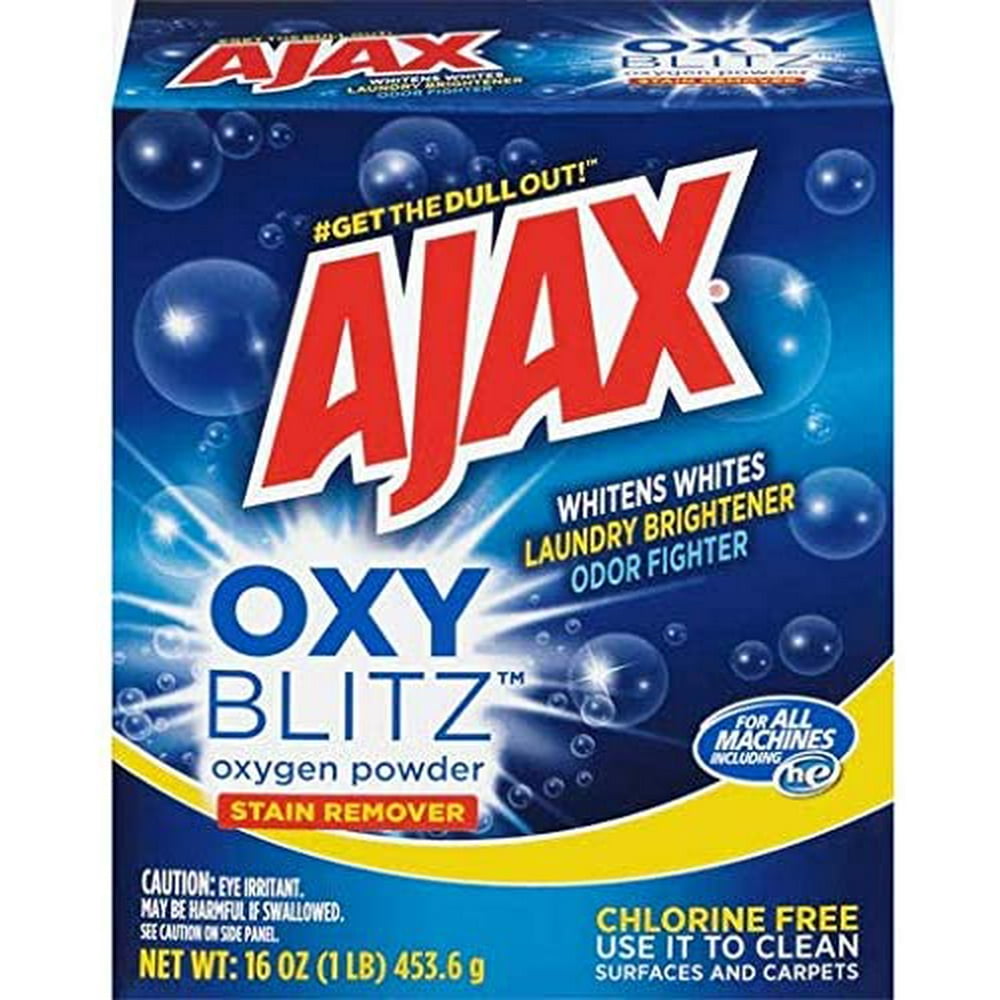 Ajax Oxy Blitz Powder Stain Remover & Multi Purpose Cleaner Chlorine ...