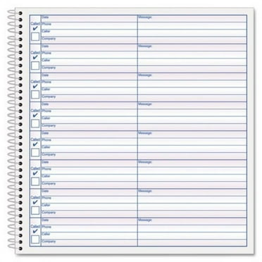 TOPS Voice Mail Log Book, 8 1/2 X 8-1/4, 1,400-Message Book -TOP44165 ...