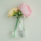 Efavormart 3 Pack Trapezoid Shaped Glass Wall Vase Hanging Glass ...