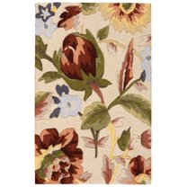 Nourison Fantasy Botanical Ivory 1'9" x 2'9" Area Rug, (2x3) - Walmart.com