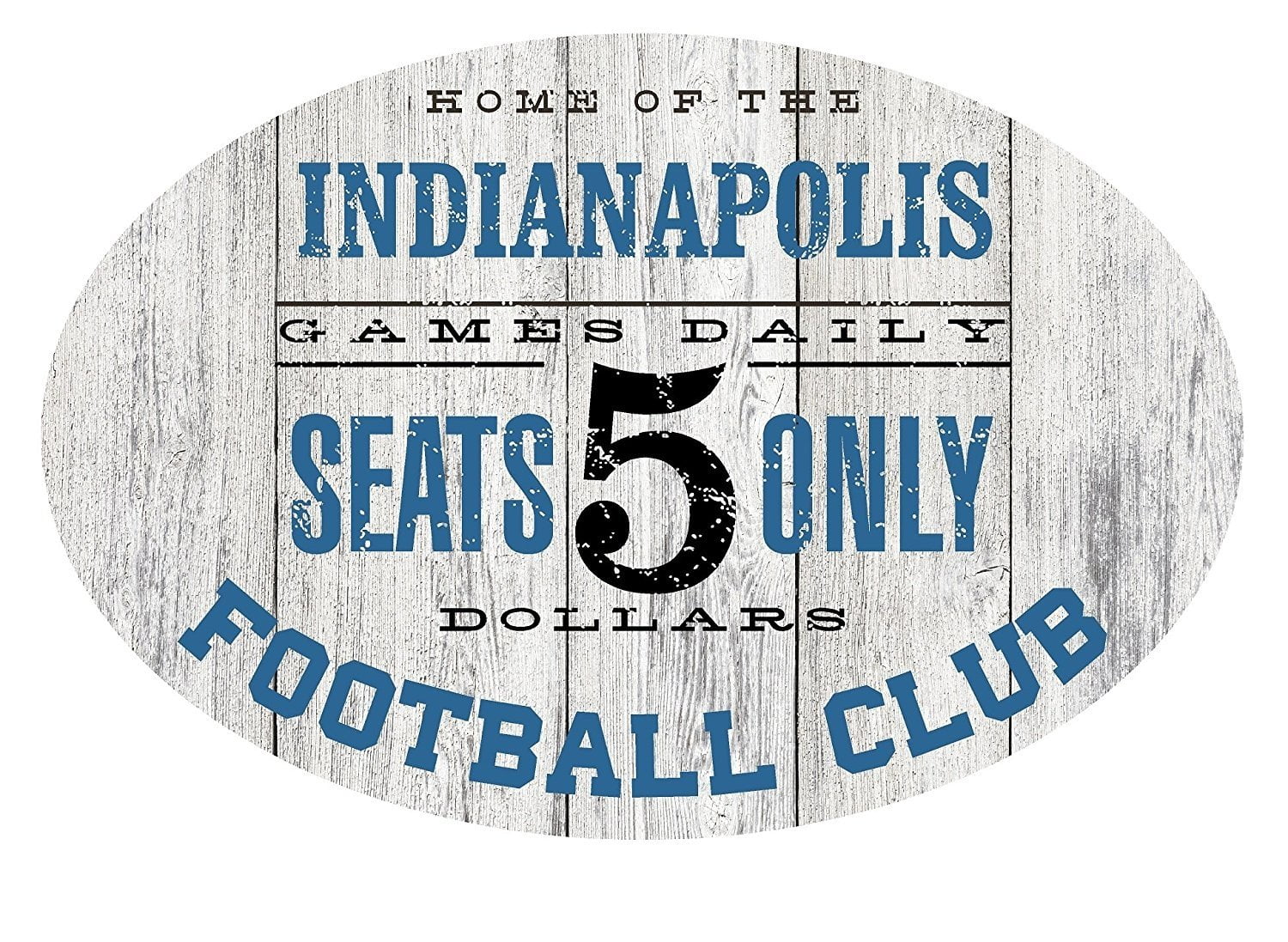 Home of the Indianapolis Football Club Metal Sign Blue/Black - Oval 12 ...