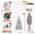 5FT Flocked Christmas Tree with 518 Tips – Snowy PVC & Hard Needle ...