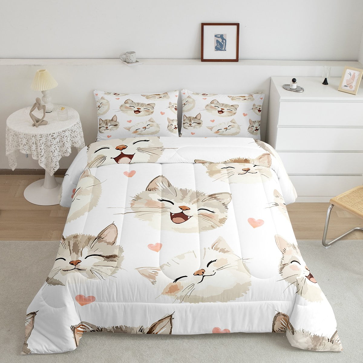 Click here for Erosebridal Kawaii Cat Bedding Sets Twin With Comf... prices