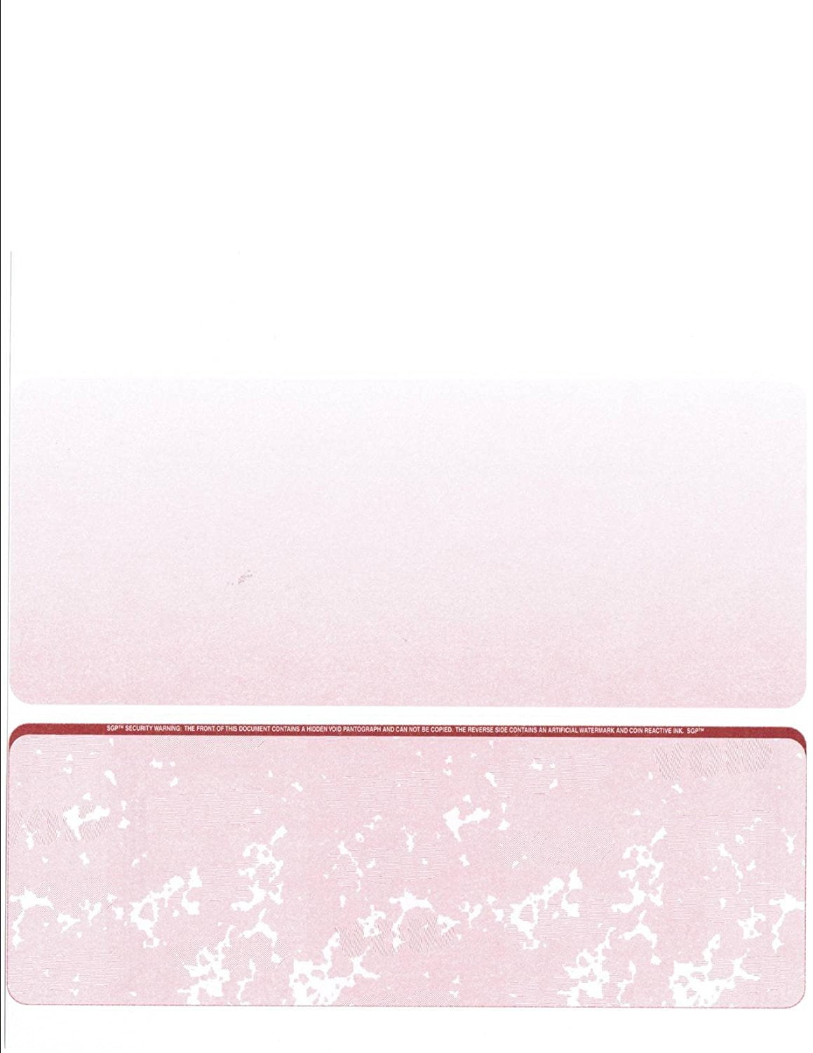 High Security Check Paper, 24# Red Marble Pattern, 8-1/2" x 11 ...