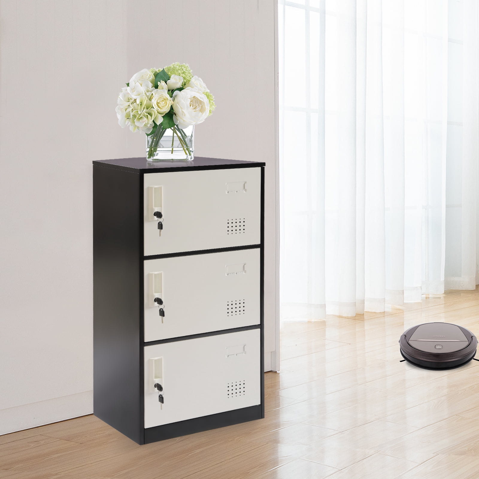 TOOL1SHOoo 3 Door Vertical Stackable Storage Cabinet with Lock, Anti ...