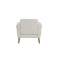 Mainstays Square Arm Accent Chair With Rubber Wood Legs, Beige Linen ...