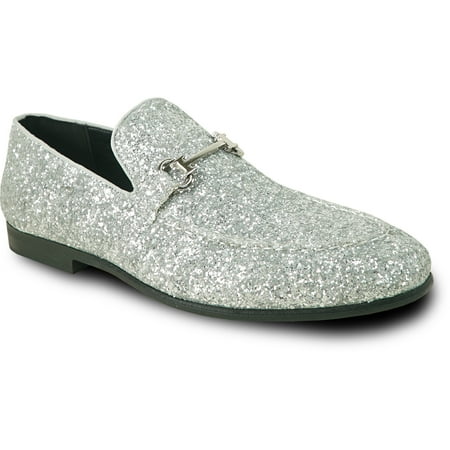 bravo! Men Dress Shoe PROM-2 Loafer Modern Metallic Glitter for Wedding ...