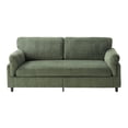 82.6" Corduroy Loveseat Sofa, Mid-Century Modern 2-Seater Couch, Iron ...