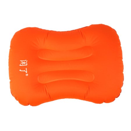 Cushion Inflatable Pillow Camping Car Beach Head Rest Support Orange ...