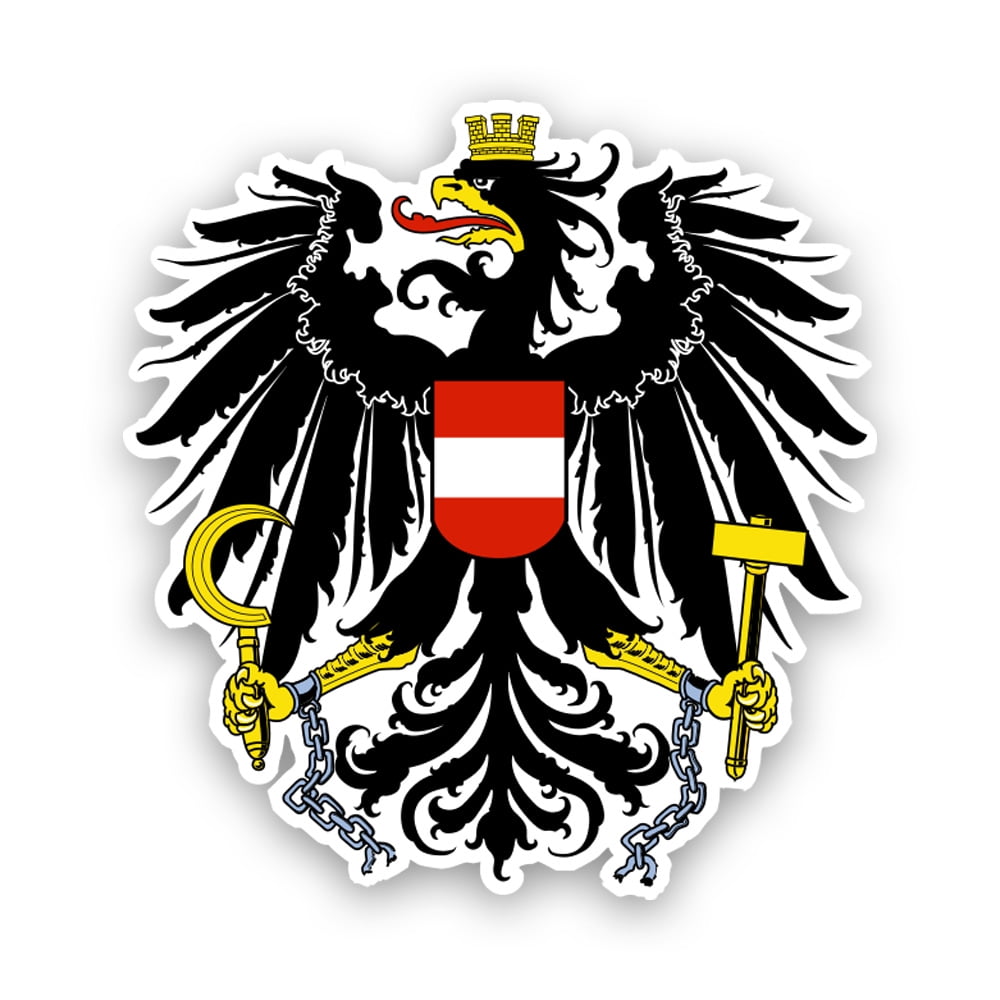 Austrian Coat of Arms Sticker Decal - Self Adhesive Vinyl ...