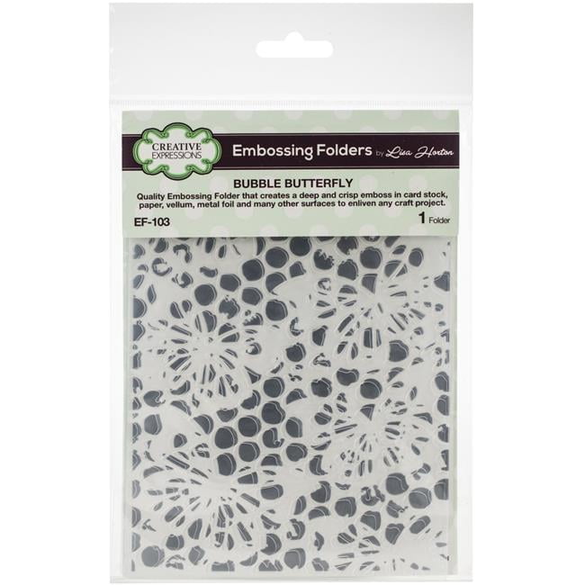 Creative Expressions EF103 Embossing Folder - Bubble Butterfly, 5 x 7 ...