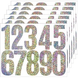 Mailbox Address Stickers White Self Adhesive Vinyl Letter Stickers - 10 ...
