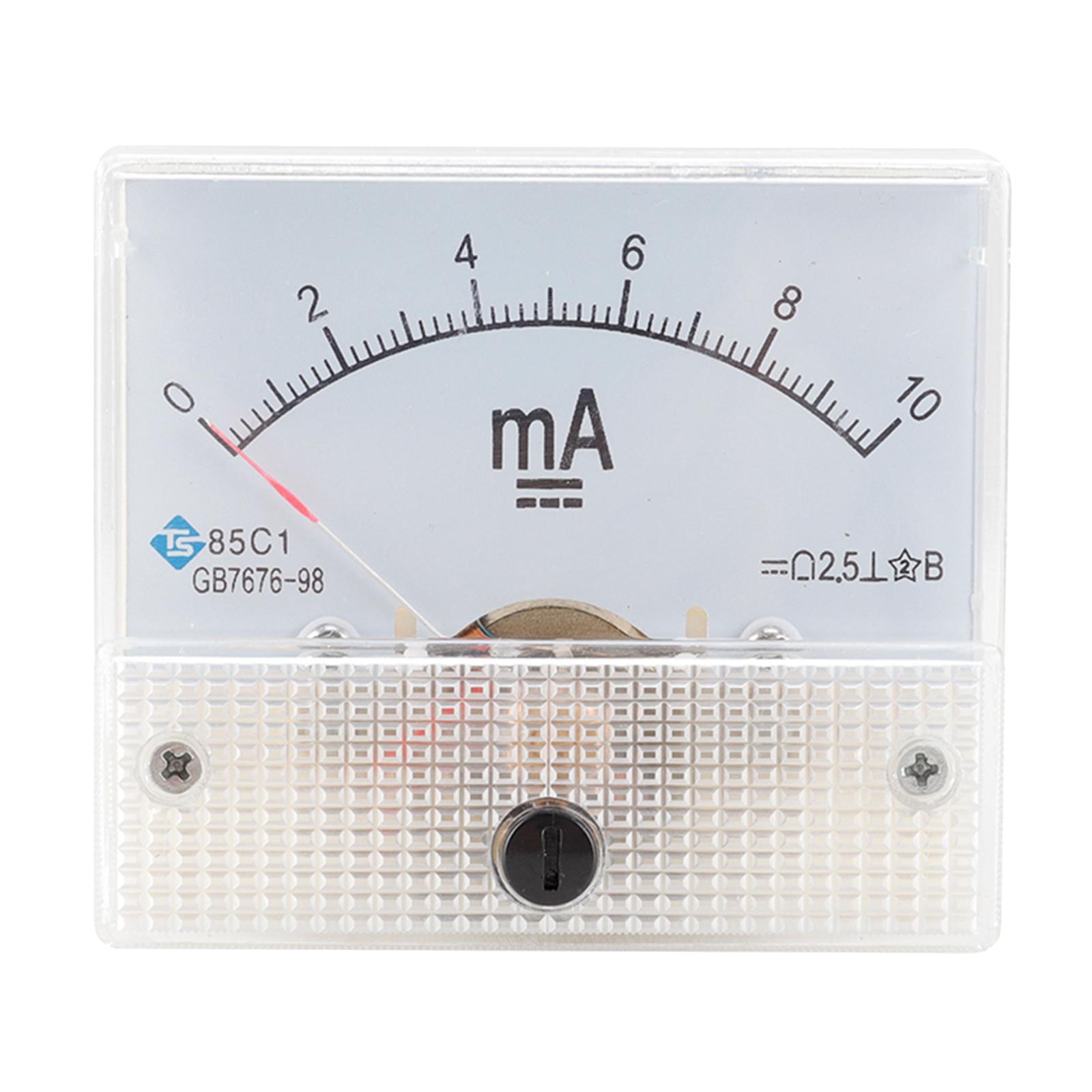 DC Analog Ammeter Panel AMP Current Meter Meter Class 2.5 High ...