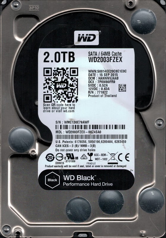 WD2003FZEX-00Z4SA0 DCM: HANNNVJAAB WMC13 Western Digital 2TB - Walmart.com