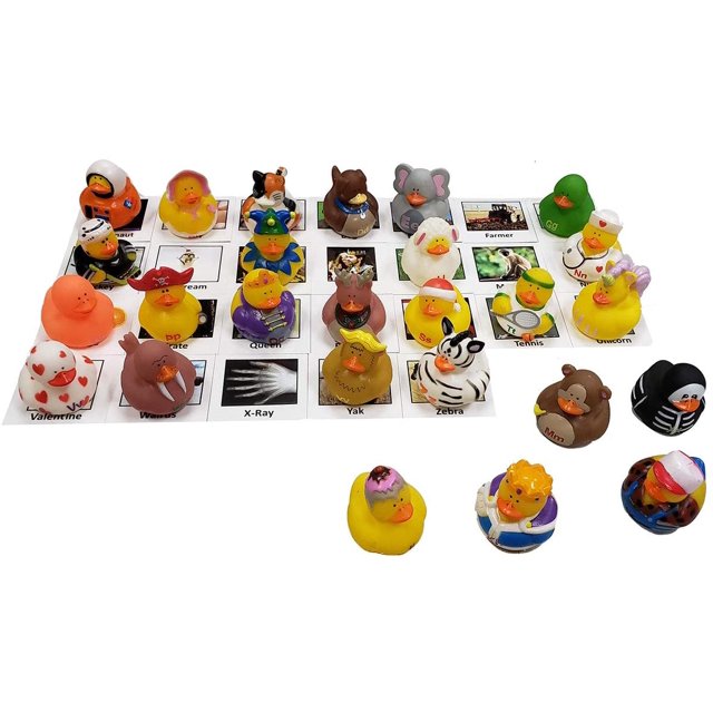 Matching Alphabet Ducks with Picture Cards - Rubber Duckies for Each ...