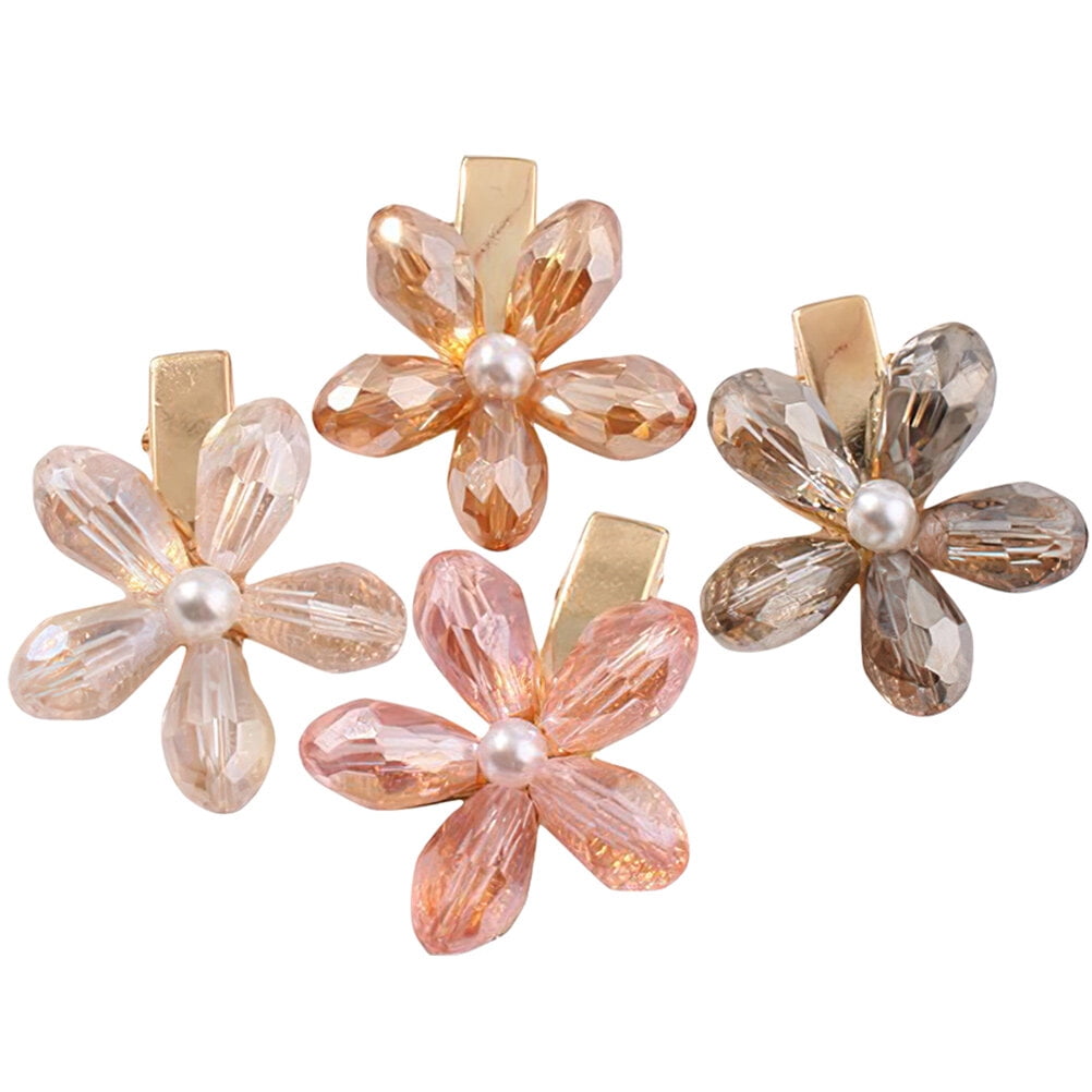 4Pcs Flower Hair Clips Small Hair Clips Tiny Hair Clips Small Flower ...