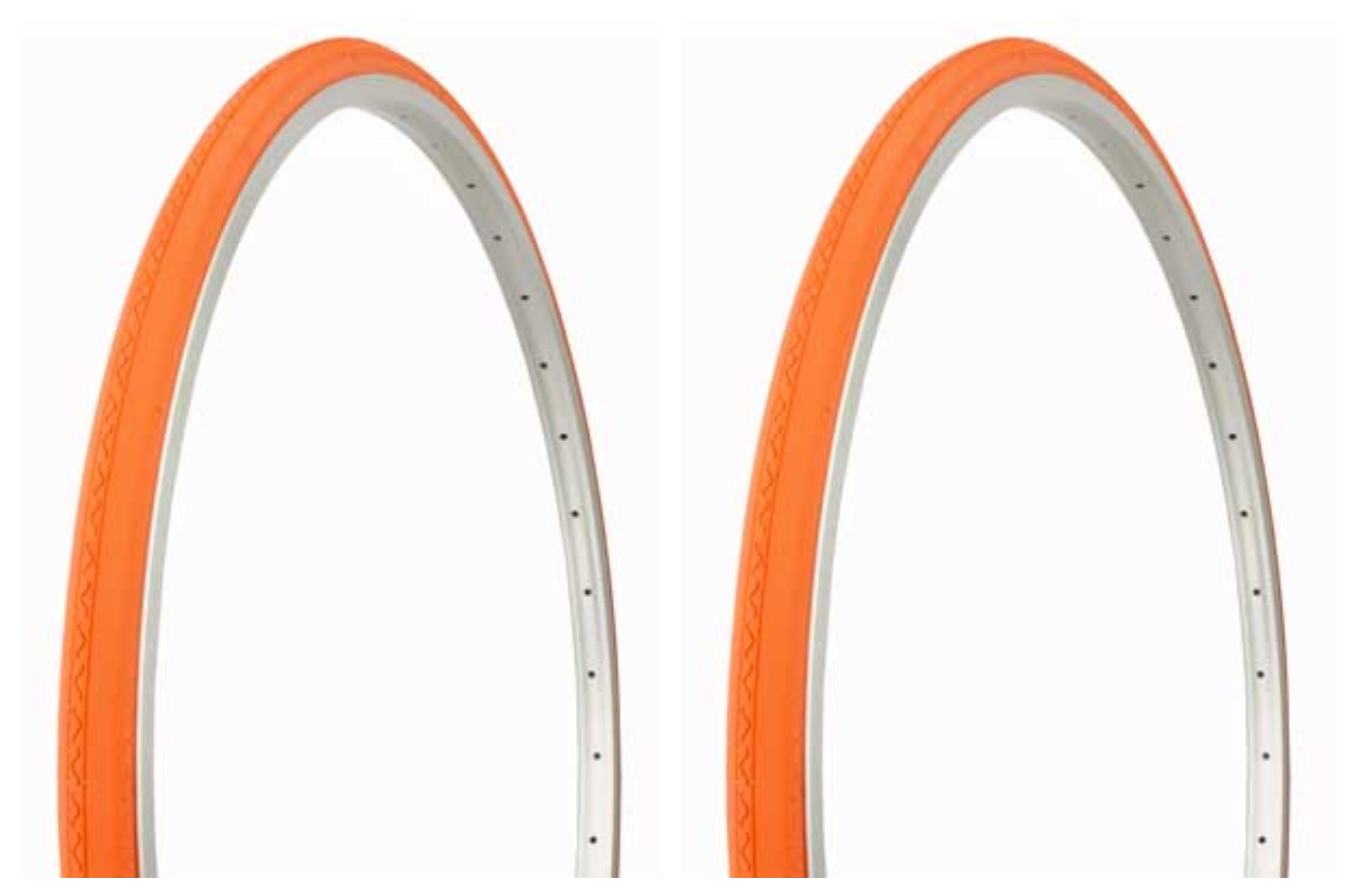 Tire set. 2 Tires. Two Tires Duro 27" x 1" Orange/Orange Side Wall HF ...