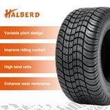 HALBERD 205/50-10 High Land Golf Cart Tires, 4PLY, Tour Max, Suitable ...