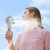Yonrjhukm Portable Handheld Misting Fan, Rechargeable Battery Operated ...