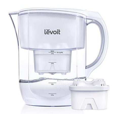 LEVOIT Water Filter Pitcher, 10 Cup Large Water Purifier(BPA-Free) with ...