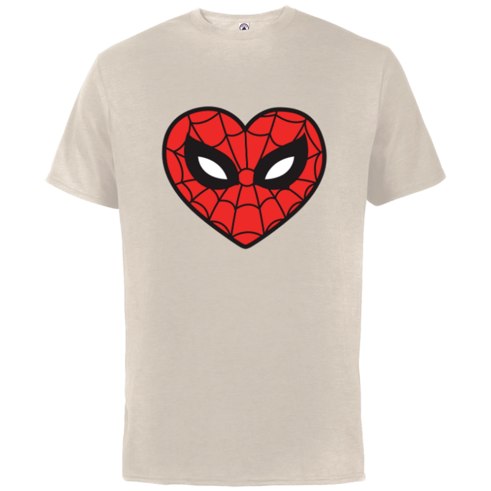 Marvel Spider-Man Sixties Heart Mask Logo - Short Sleeve Cotton T-Shirt ...